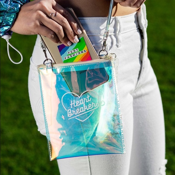 Bags | Holographic Pvc Rave Envelope Bag | Poshmark